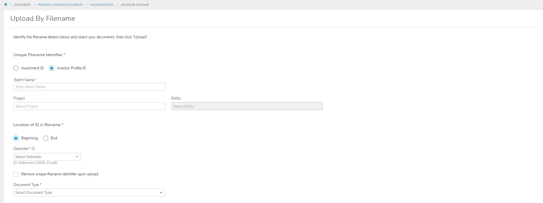 Bulk Document Uploader - Upload by Filename – IMS Help Center